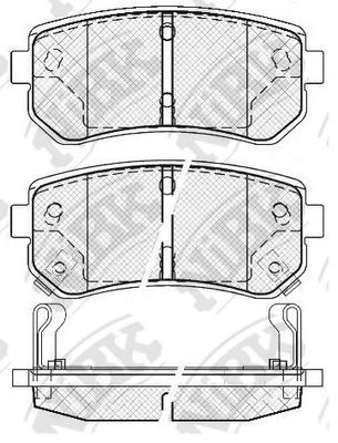 583022SA10,KIA 58302-2SA10 Brake Pad Set, disc brake for KIA