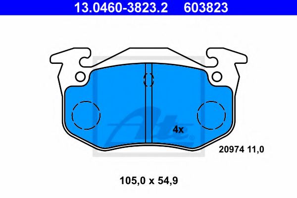 425196,PEUGE 4251.96 Brake Pad Set, disc brake for PEUGE