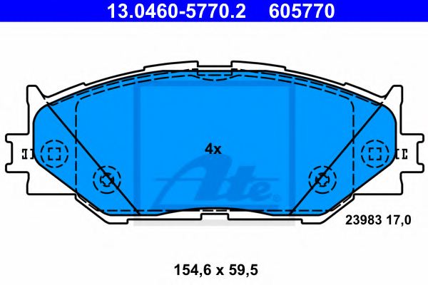 0446553020,LEXUS 04465-53020 Brake Pad Set, disc brake for LEXUS