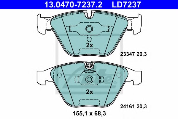 34116783542,BMW 34 11 6 783 542 Brake Pad Set, disc brake for BMW