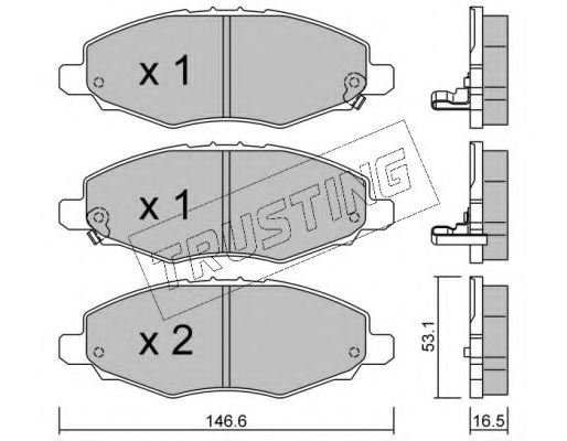 044650K130,TOYOT 04465-0K130 Brake Pad Set, disc brake for TOYOT