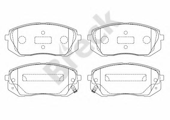 581012SA70,KIA 58101-2SA70 Brake Pad Set, disc brake for KIA