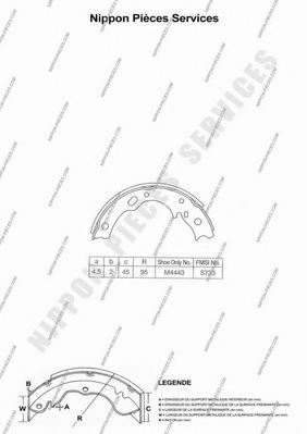 36160WK625,ISUZU 36160-WK625 Brake Shoe Set for ISUZU