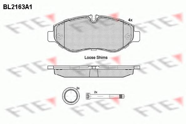 42555881,IVECO 42555881 Brake Pad Set, disc brake for IVECO