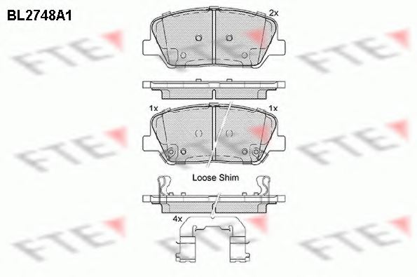 581012TA20,KIA 58101-2TA20 Brake Pad Set, disc brake for KIA
