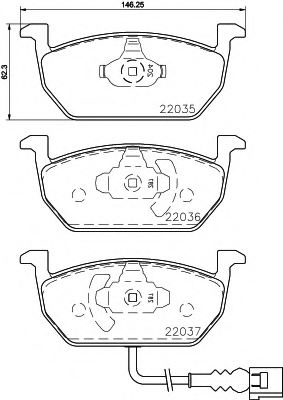 5Q0698151C,VW 5Q0698151C Brake Pad Set, disc brake for VW