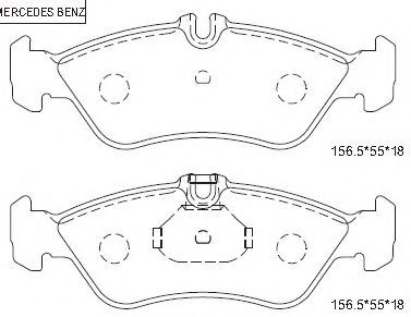 0044202720,MERCE 0044202720 Brake Pad Set, disc brake for MERCE