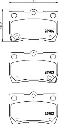 0446630230,TOYOT 04466-30230 Brake Pad Set, disc brake for TOYOT