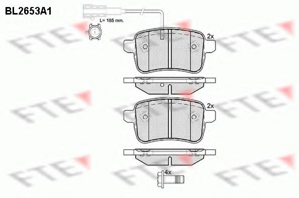 77365357,ALFA 77365357 Brake Pad Set, disc brake for ALFA
