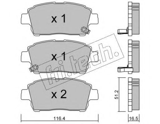 0446517100,TOYOT 04465-17100 Brake Pad Set, disc brake for TOYOT