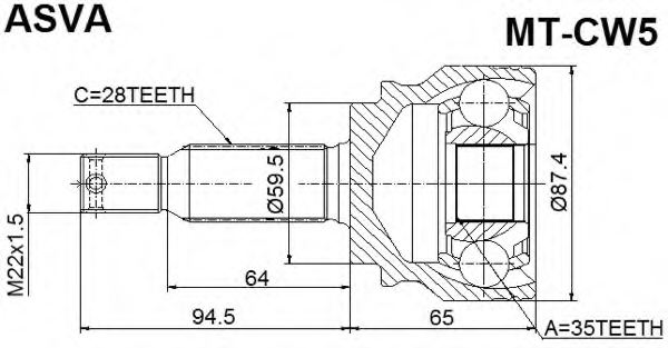 3815A065,OEM 3815A065 CV Half Shaft Assembly for OEM