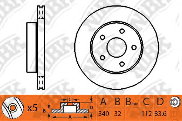 4351260180,TOYOT 43512-60180 Brake Disc for TOYOT