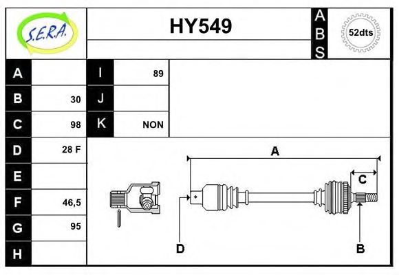 495002B610,HYUNDAI 49500-2B610 Drive Shaft for HYUNDAI