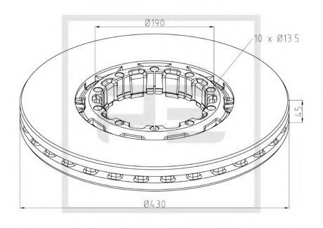 4079001300,SAF 4079001300 Brake Disc for SAF