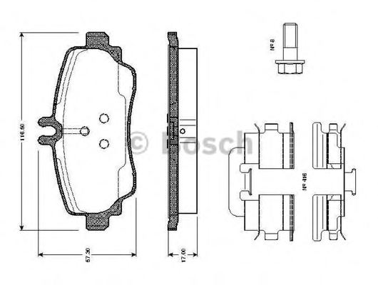 1684200720,MERCE 168 420 07 20 Brake Pad Set, disc brake for MERCE
