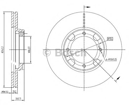 5171224100,HYUNDAI 51712-24100 Brake Disc for HYUNDAI