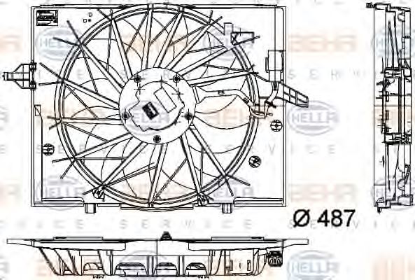 17427543282,BMW 17427543282 Fan, radiator for BMW