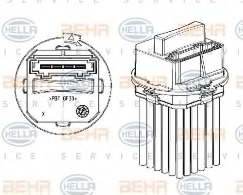 6441S7,PEUGE 6441S7 Resistor, interior blower for PEUGE