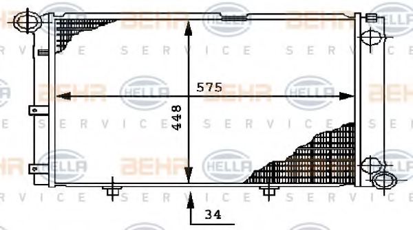 2015008103,MERCE 2015008103 Radiator, engine cooling for MERCE