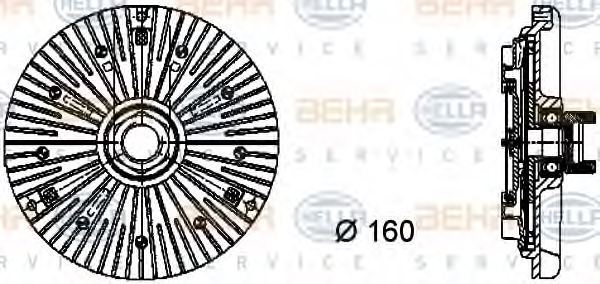 11527831619,BMW 11527831619 Clutch, radiator fan for BMW
