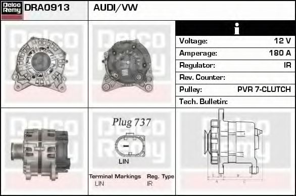 021903016L,AUDI 021903016L Alternator for AUDI