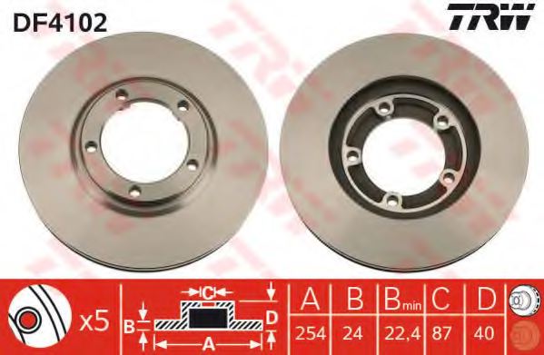 581294A000,HYUNDAI 58129-4A000 Brake Disc for HYUNDAI