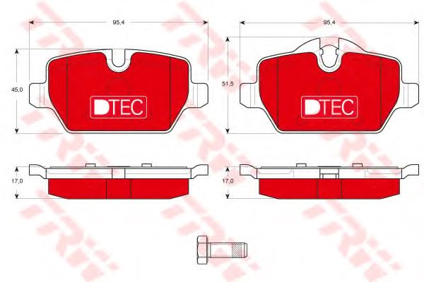 34219808172,MINI 34219808172 Brake Pad Set, disc brake for MINI