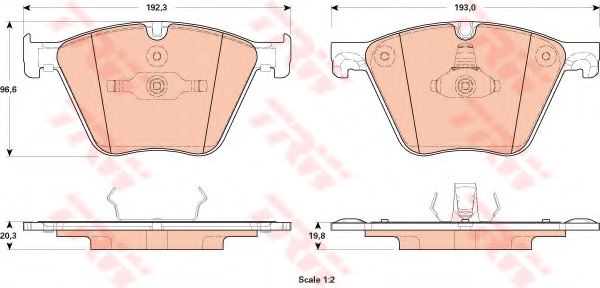34116794464,BMW 34116794464 Brake Pad Set, disc brake for BMW