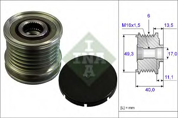 12317575518,BMW 12317575518 Alternator Freewheel Clutch for BMW