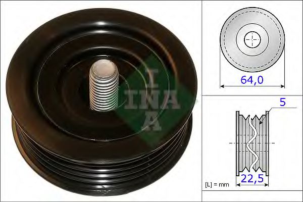 252872A000,HYUNDAI 25287-2A000 Deflection/Guide Pulley, v-ribbed belt ...
