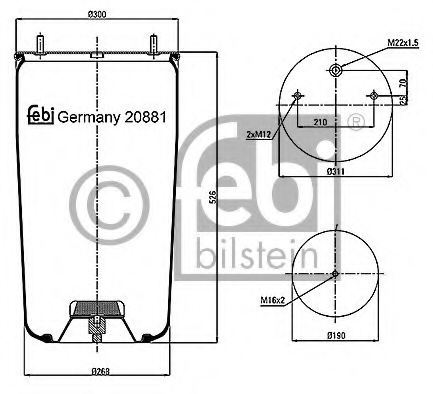 0542940010,BPW 0542940010 Boot, air suspension for BPW