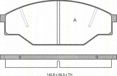 0446535320,TOYOT 04465-35320 Brake Pad Set, disc brake for TOYOT