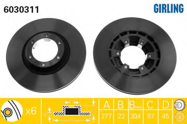 MB407038,MITSUBISHI MB 407038 Brake Disc for MITSUBISHI