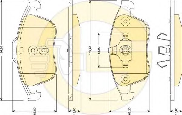 410607369R,RENAU 410607369R Brake Pad Set, disc brake for RENAU