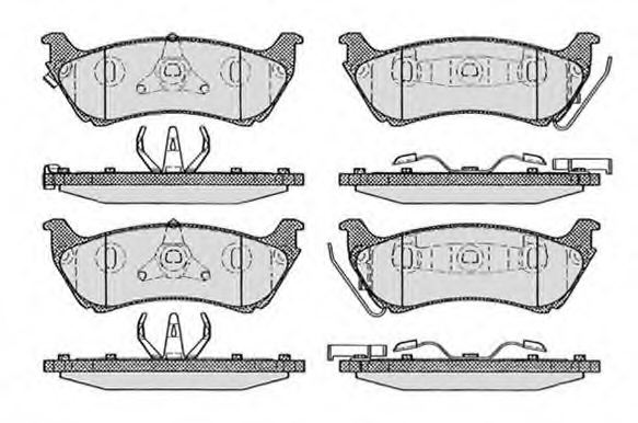 1634200420,MERCE 163 420 04 20 Brake Pad Set, disc brake for MERCE