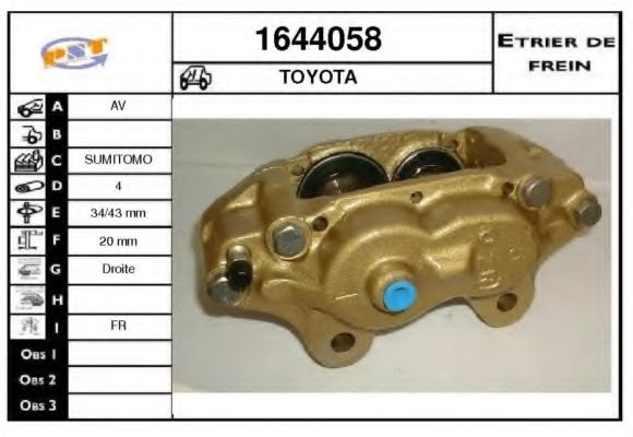 4773060021,TOYOT 47730-60021 Brake Caliper for TOYOT