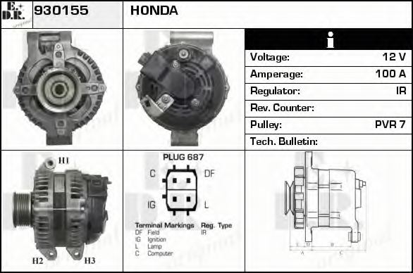 31100RAAA05,HONDA 31100-RAA-A05 Alternator for HONDA