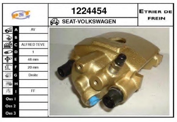 1H0615124C,VAG 1H0.615.124C Brake Caliper for VAG