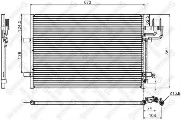 1234248,FORD 1234248 Condenser, air conditioning for FORD
