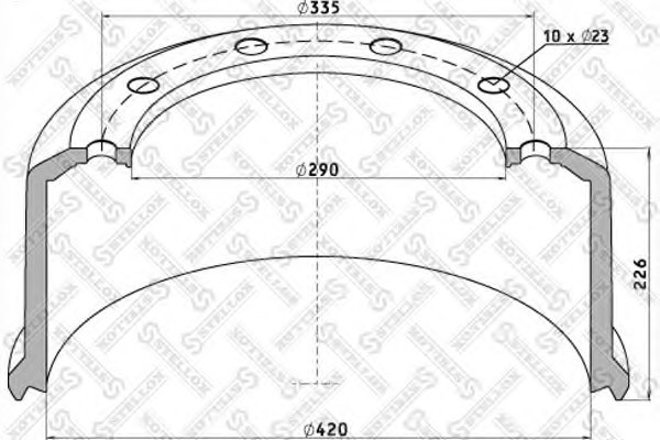 0310967130,BPW 0310967130 Brake Drum for BPW