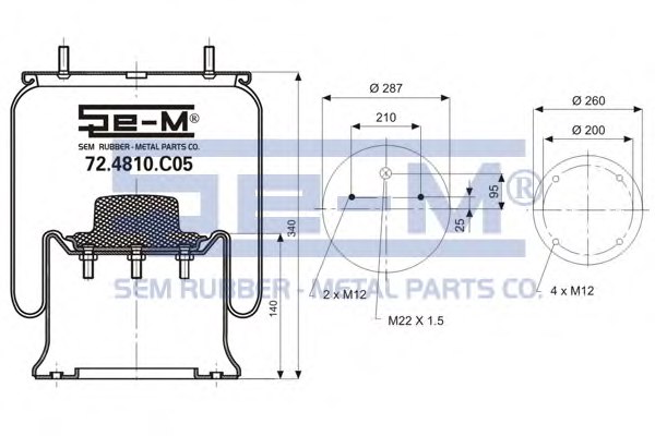 3229002700,SAF 3229002700 Boot, air suspension for SAF