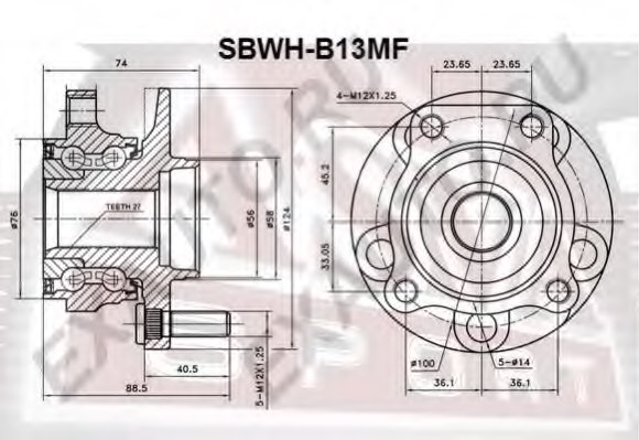 28373AG000,SUBAR 28373AG000 Wheel Bearing Kit for SUBAR