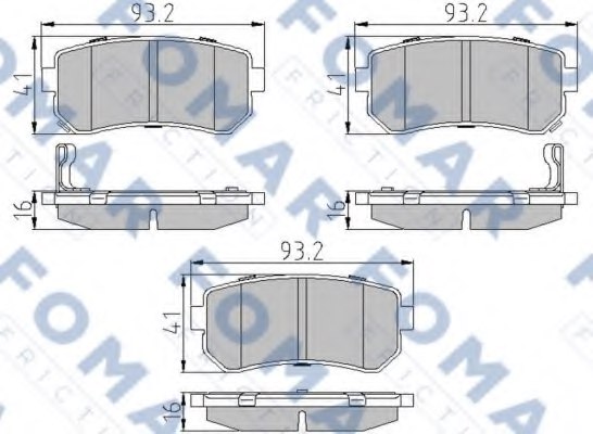 583021JA30,HYUNDAI 583021JA30 Brake Pad Set, disc brake for HYUNDAI