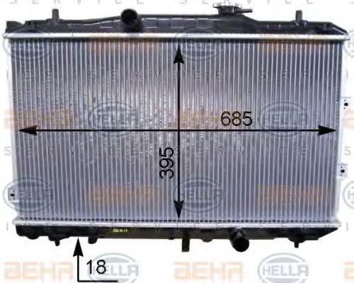253102F820,KIA 25310-2F820 Radiator, engine cooling for KIA