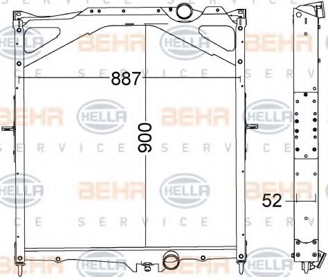 20536915,VW 20536915 Radiator, engine cooling for VW