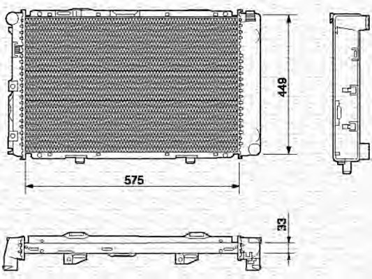 2015008103,MERCE 2015008103 Radiator, engine cooling for MERCE