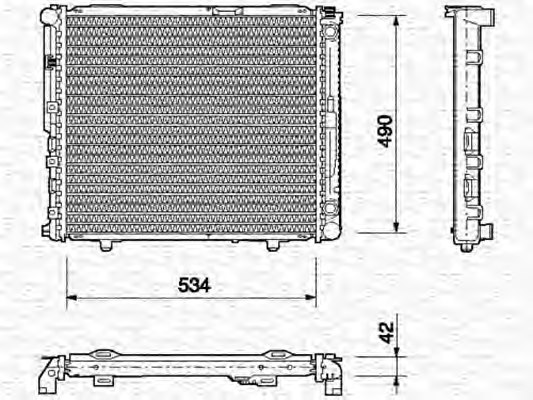 1245009803,MERCE 1245009803 Radiator, engine cooling for MERCE