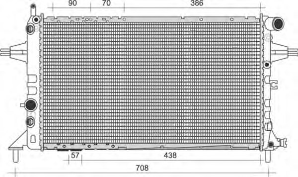 1300407,OPEL 1300407 Radiator, engine cooling for OPEL