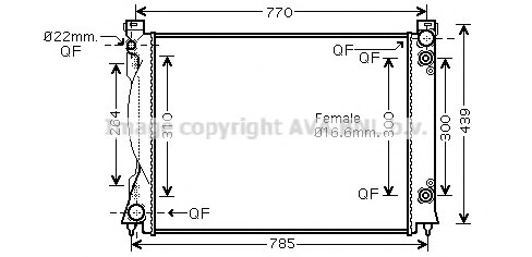 4F0121251P,AUDI 4F0121251P Radiator, engine cooling for AUDI