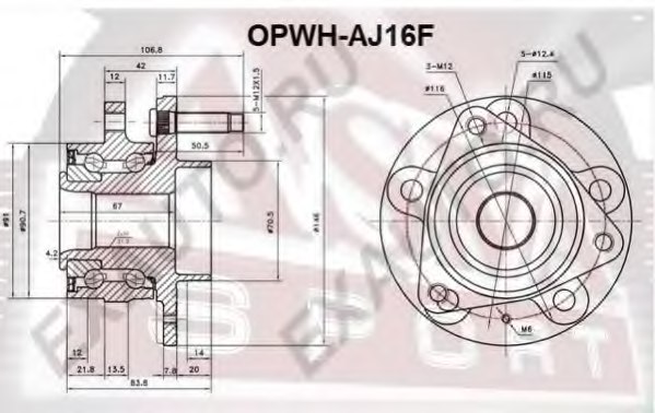 13502829,OEM 13502829 Wheel Bearing & Hub Assembly for OEM